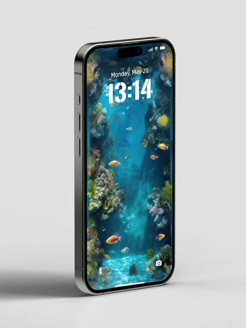 Underwater Ocean Scene Phone Wallpaper | 4K Digital Download | Marine ...