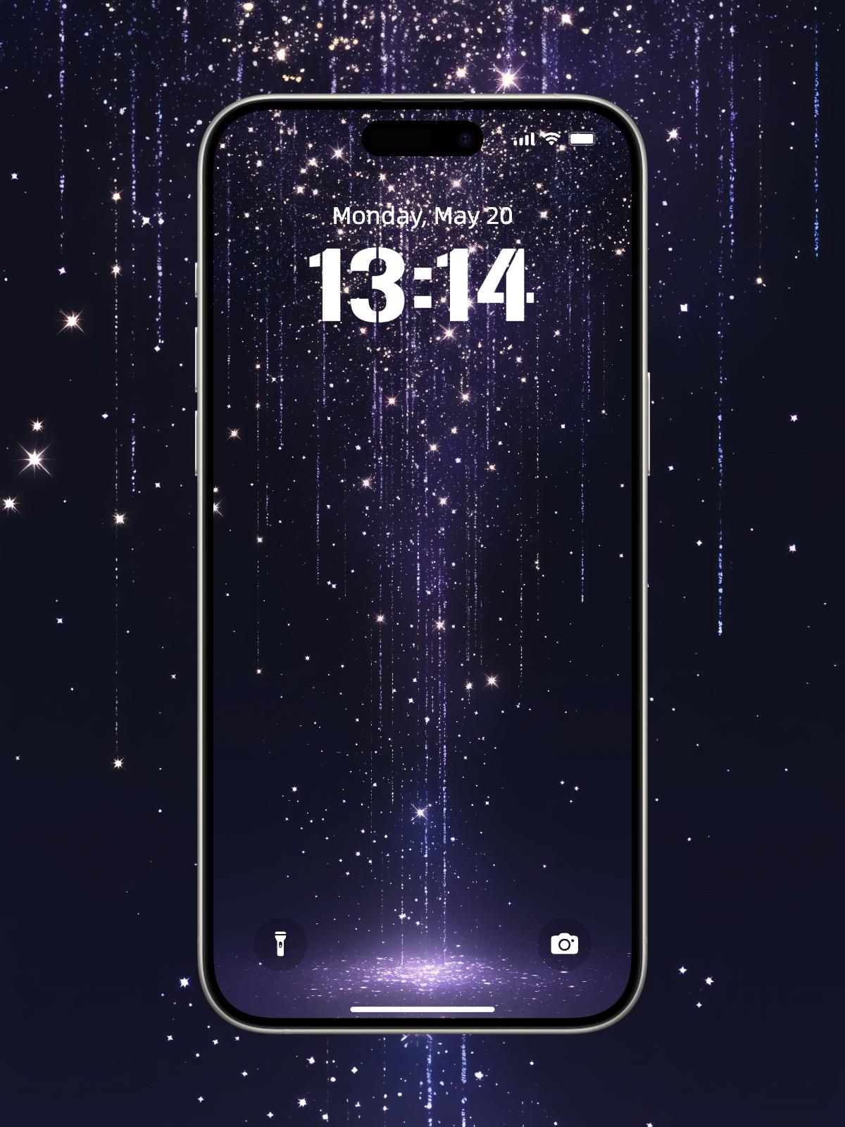 Sparkling Starlight 4K Wallpaper | Enchanting Starry Night Lock Screen ...