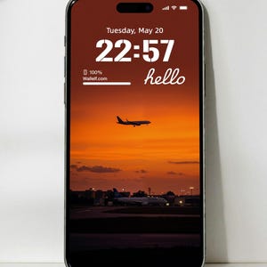 Airplane Sunset iPhone Wallpaper | Travel Mood Lock Screen | Minimalist ...
