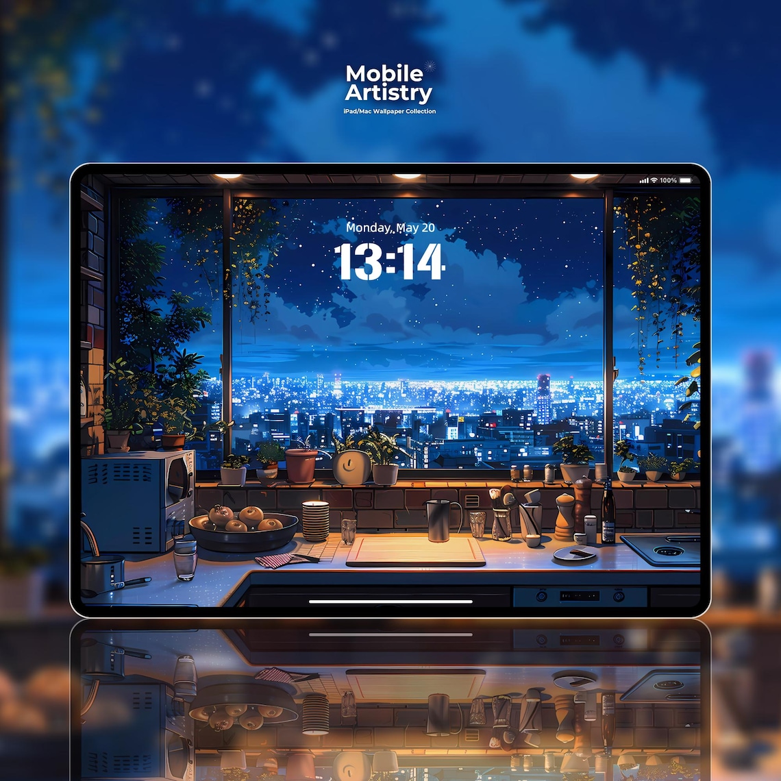 City Night View Tablet Wallpapers Cozy Urban Skyline Window Views for ...