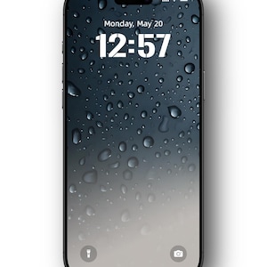 Water Droplets iPhone Wallpaper | Realistic Rain Lock Screen | Gradient ...
