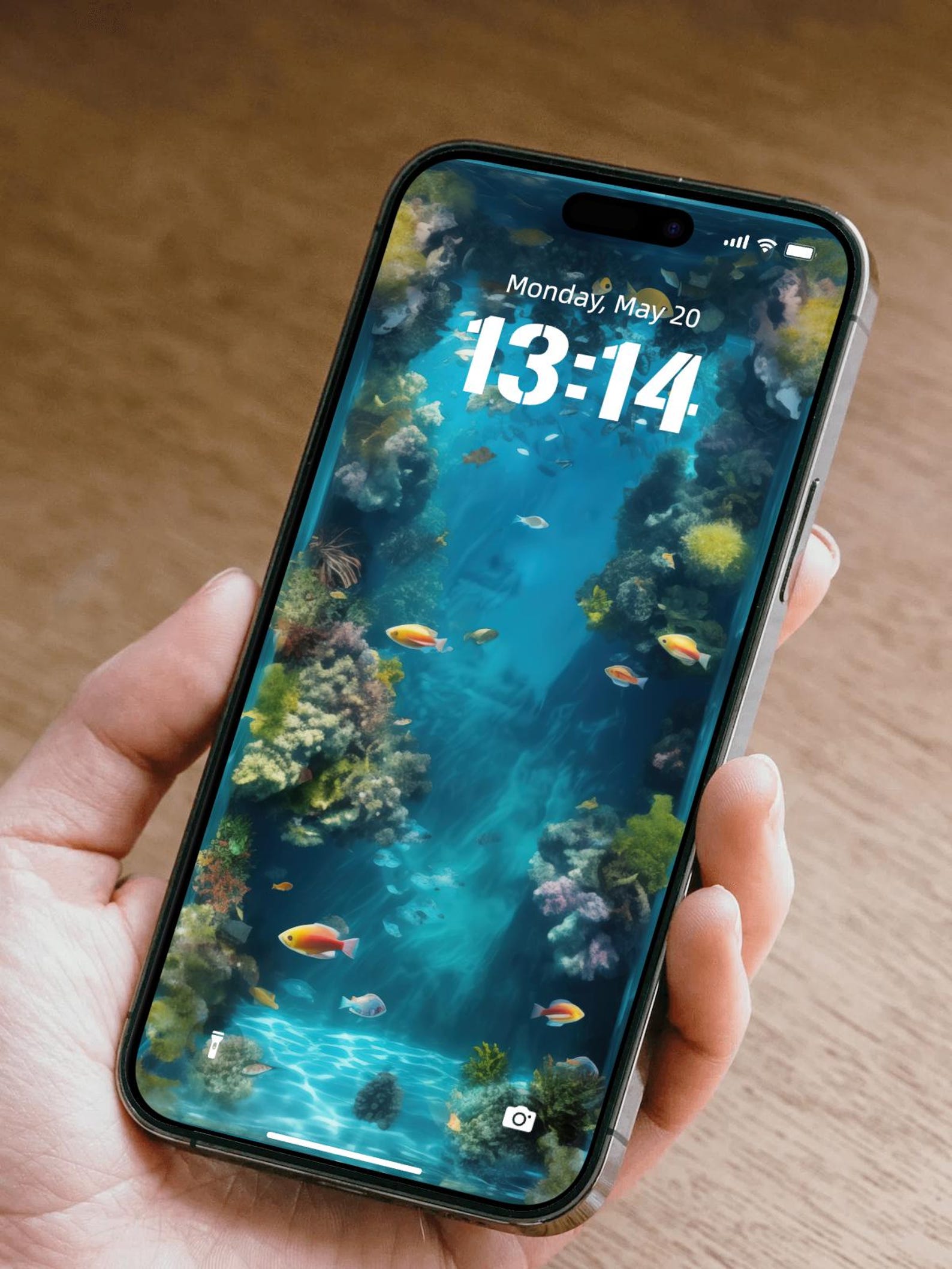 Underwater Ocean Scene Phone Wallpaper | 4K Digital Download | Marine ...