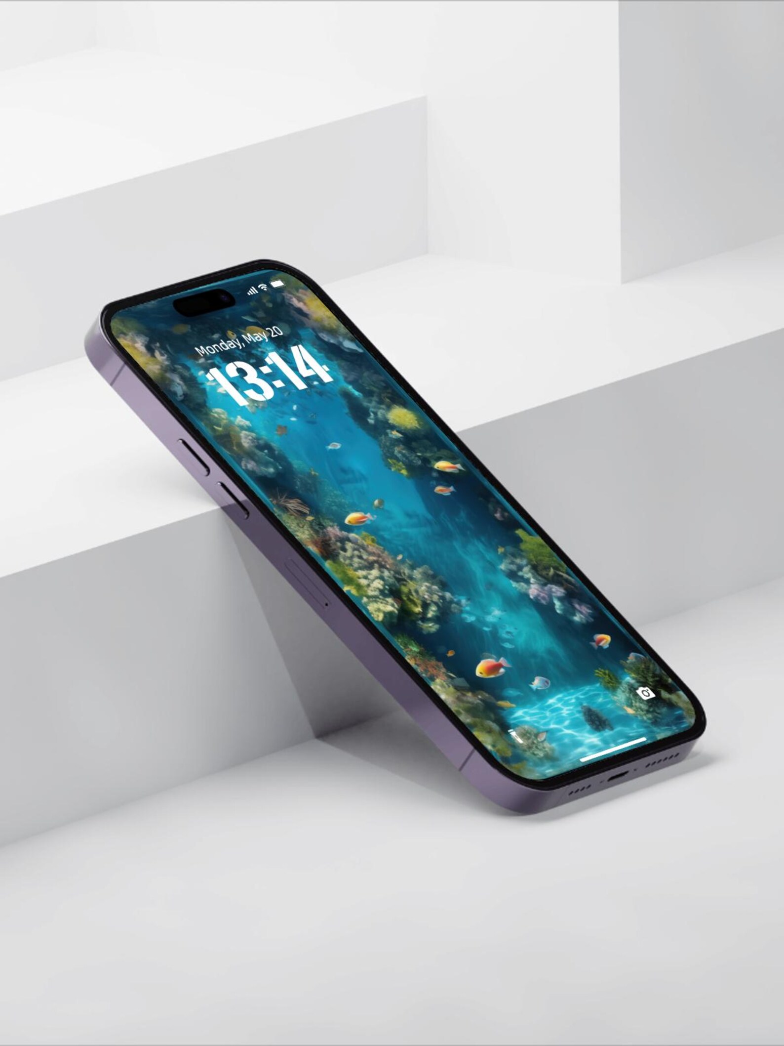 Underwater Ocean Scene Phone Wallpaper | 4K Digital Download | Marine ...