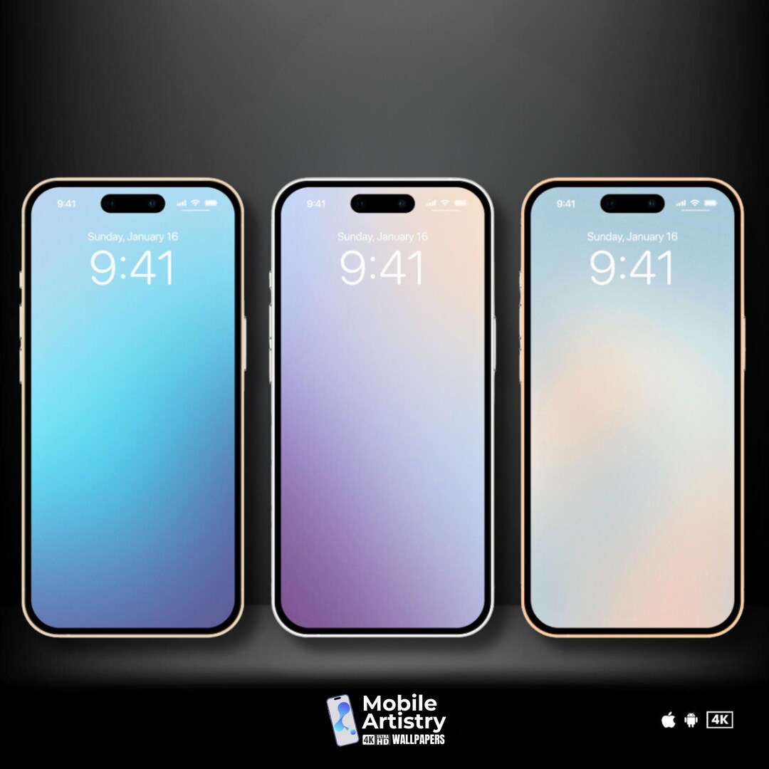 Minimal Gradient Blur Wallpaper Pack | Set of 3 | 4K HD for iPhone ...