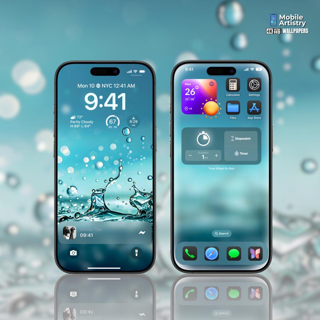 Aqua Splash Phone Wallpaper | 4K HD for Iphone, Android | Customizable Blur Water Background ...