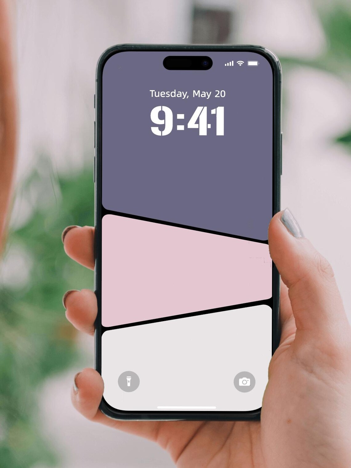 Blush Pink & Lavender iPhone Wallpaper | Minimal Color Block Lock ...