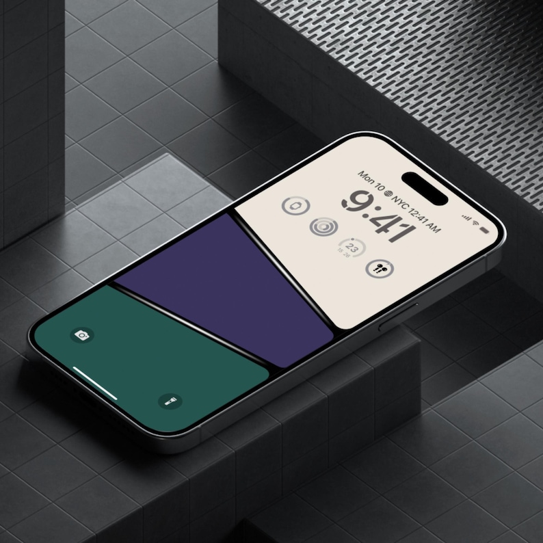 Geometric Color Block iPhone Wallpaper | Modern Abstract Phone ...