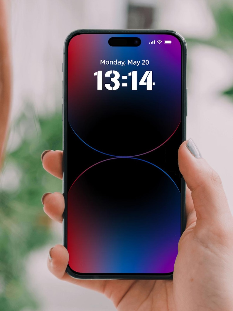 Dynamic Glow Dual-circle 4K Wallpaper | Futuristic Neon Gradient ...