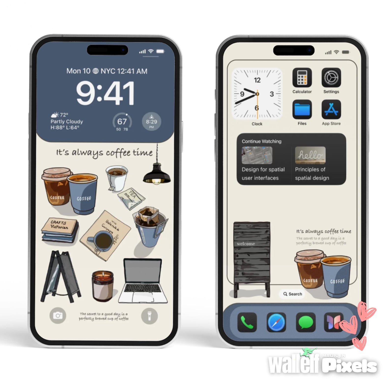 Coffee Lover’s iPhone Wallpaper | Cozy Coffee Time Digital Background ...