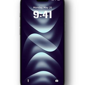Dark Blue Glow iPhone Wallpaper | Abstract Neon Lock Screen | Minimal ...