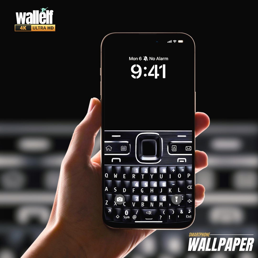 Retro QWERTY Phone Keyboard Wallpaper | Nostalgic 4K Background for Ios ...