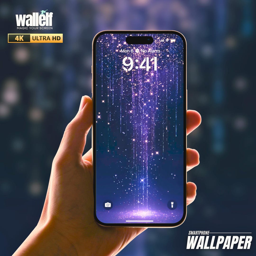 Sparkling Starlight 4K Wallpaper | Enchanting Starry Night Lock Screen ...