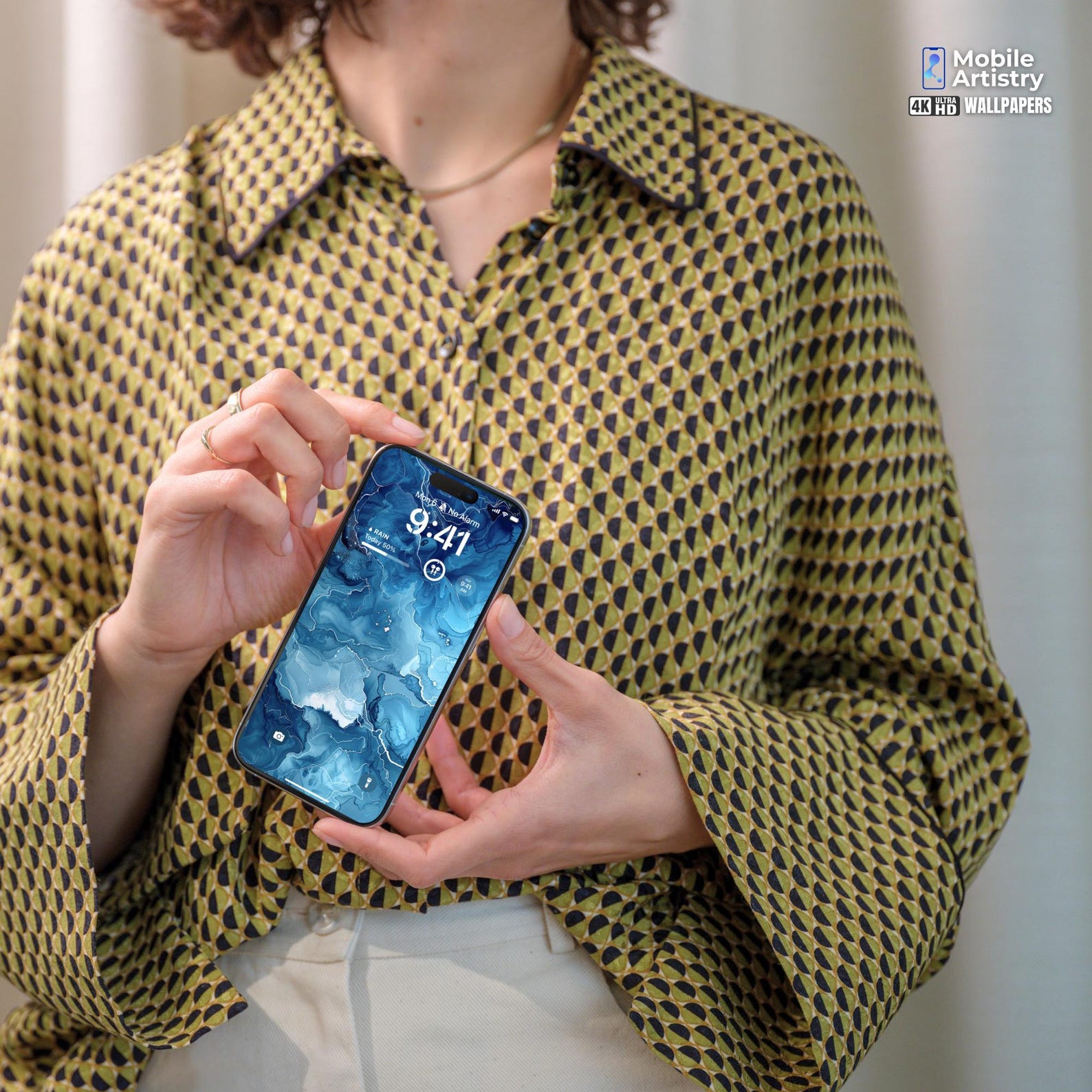 Abstract Blue Marble Phone Wallpaper Set | 4K Ocean-inspired Aesthetic ...