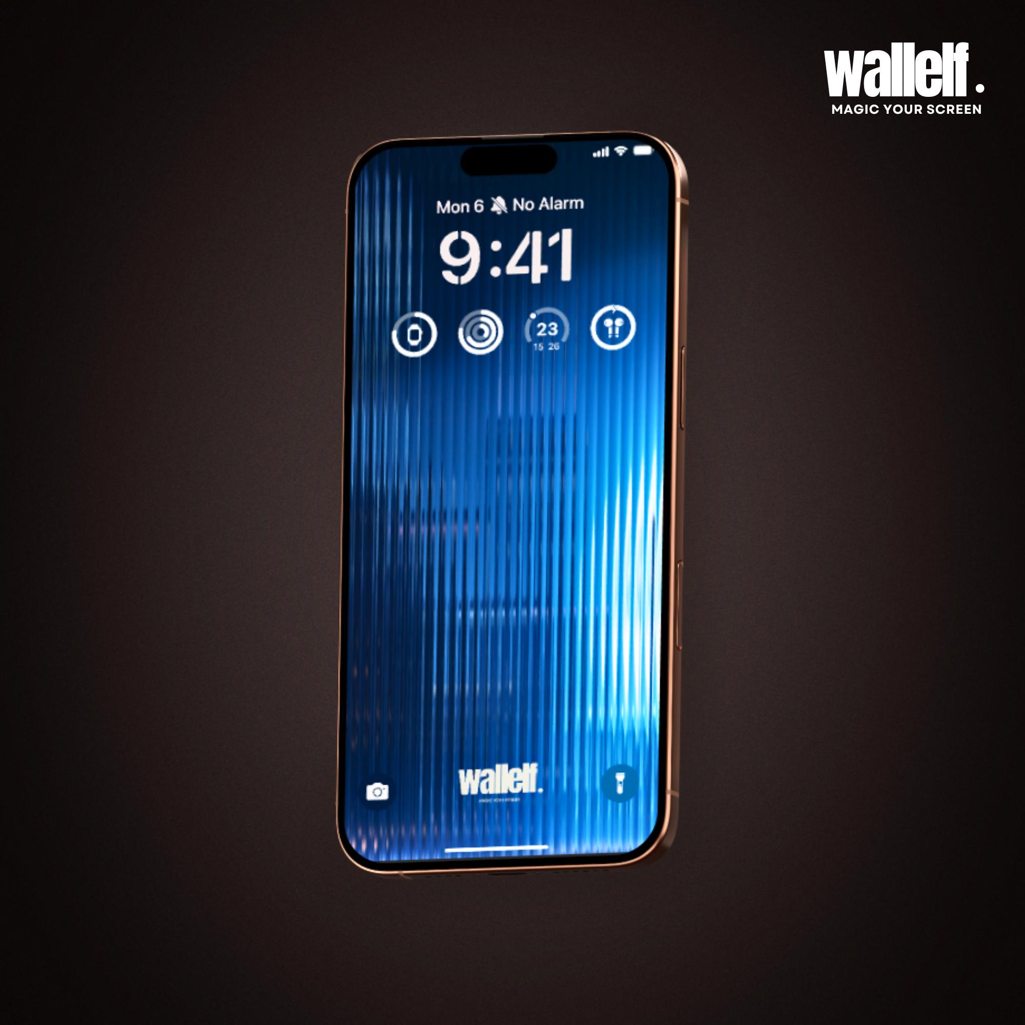 Rippled Glass Effect Wallpaper Set | Blue Longhong Glass Design | 4K ...