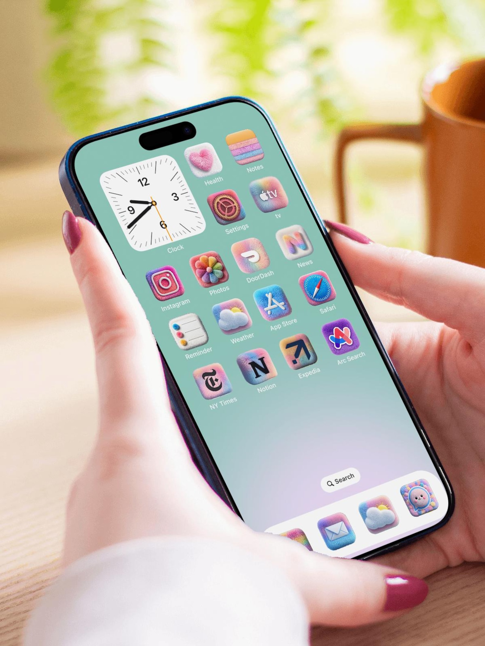 147 Candy Pastel Fuzzy App Icons | Cute Ios Icon Pack | Aesthetic App ...