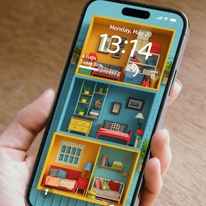 Minimalist Cozy Room Phone Wallpaper | Vibrant Phone Background ...