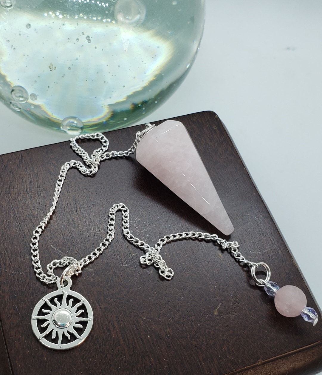 Rose Quartz Scrying Pendulum - Etsy