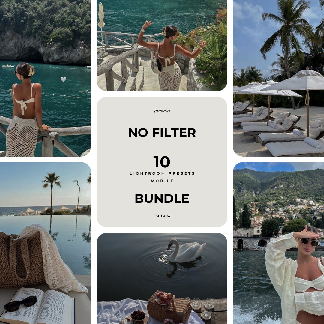 10 NO FILTER Lightroom Presets Bundle | Mobile | Adobe Photoshop ...