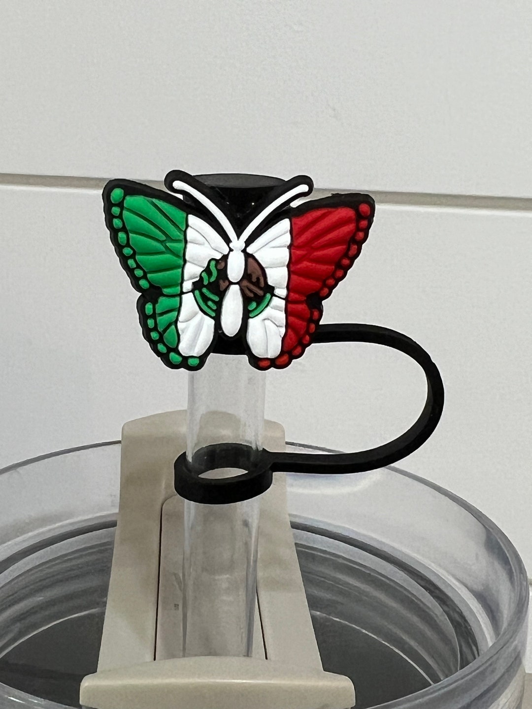 Mexican Flag Butterfly Straw Topper 10mm - Etsy