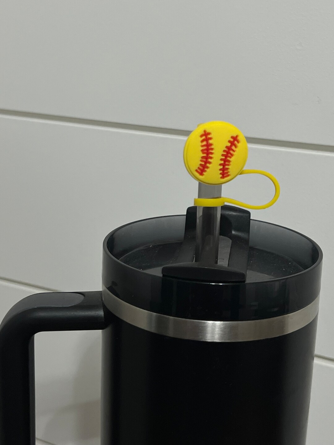 Softball Straw Topper 10mm - Etsy