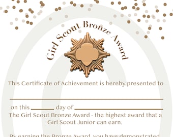Girl scout award | Etsy