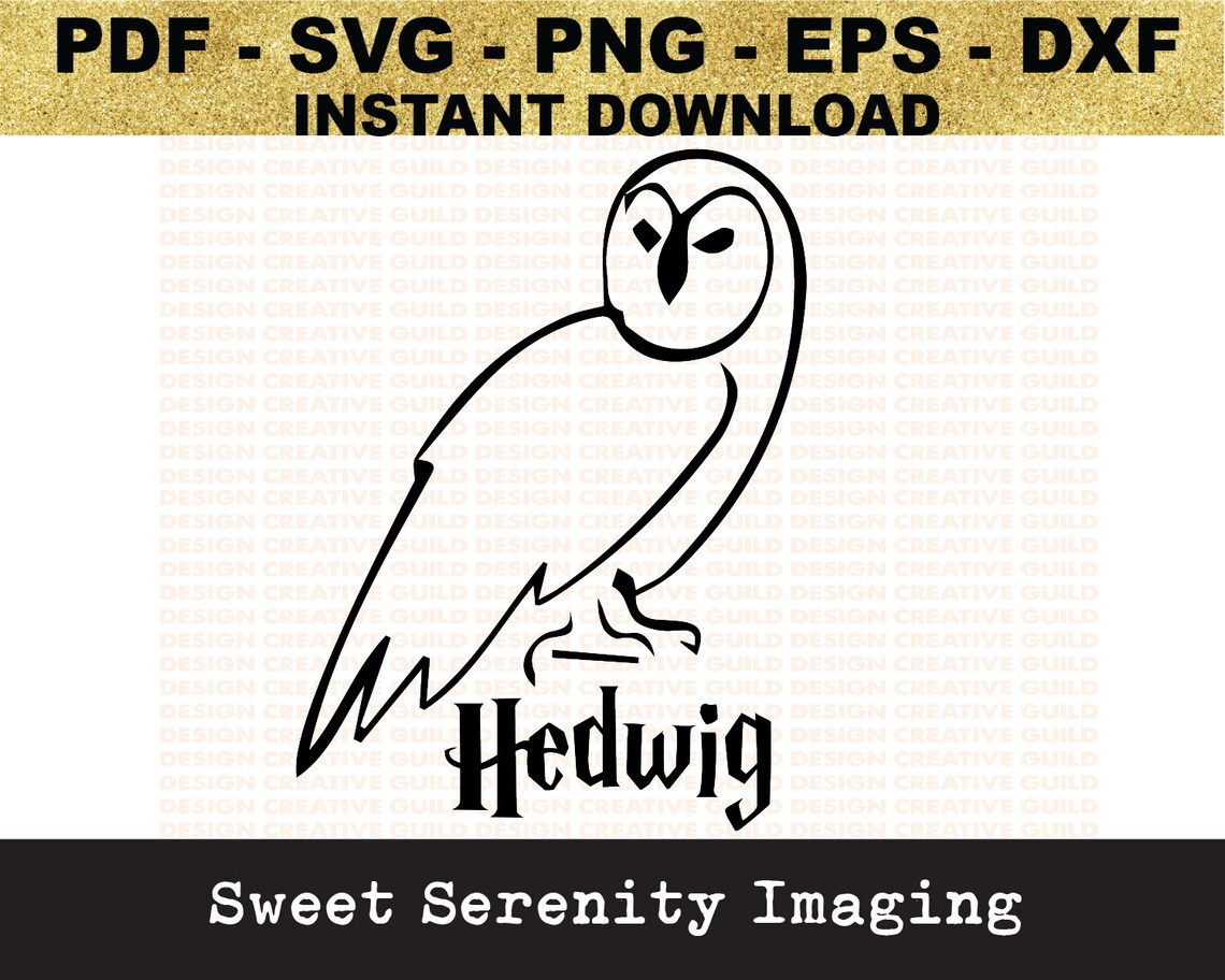 HP Hedwig Svg DXF EPS Laser Vinyl Cut Files - Cricut Silhouette ...