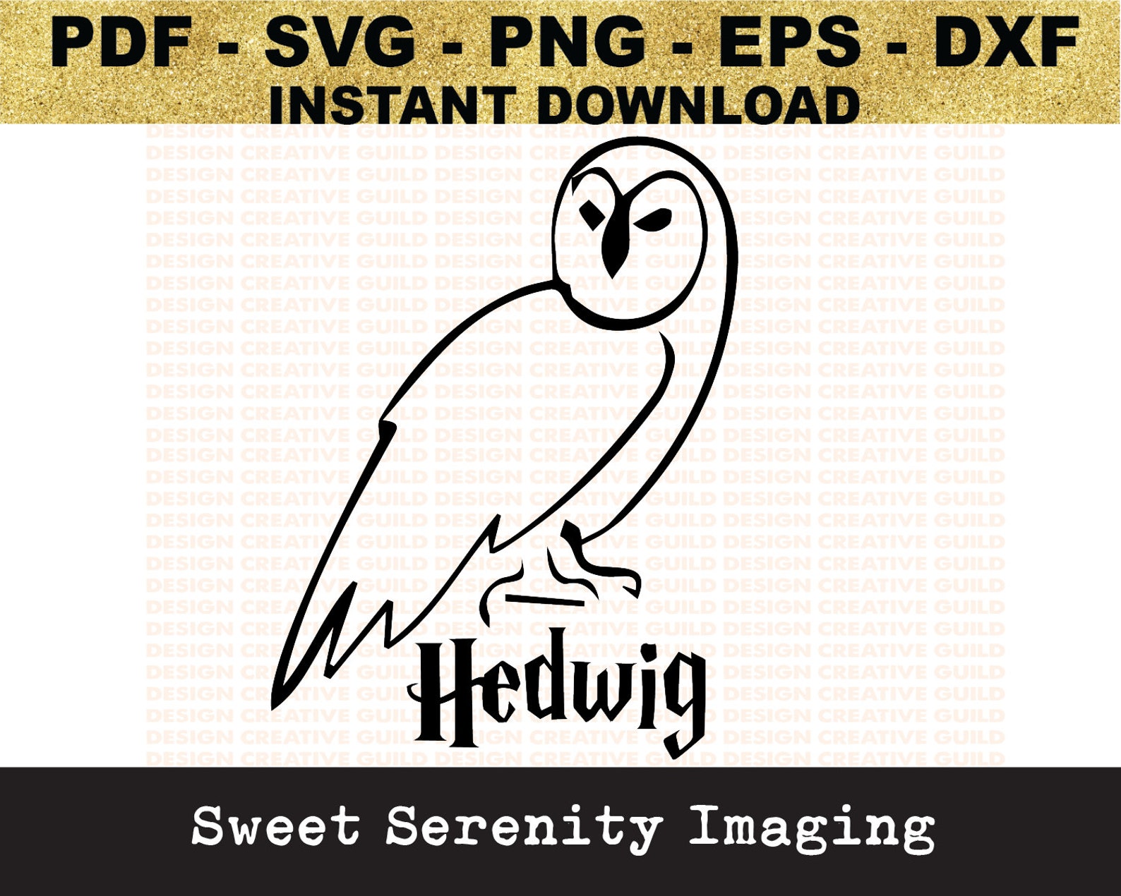 HP Hedwig Svg DXF EPS Laser Vinyl Cut Files - Cricut Silhouette ...