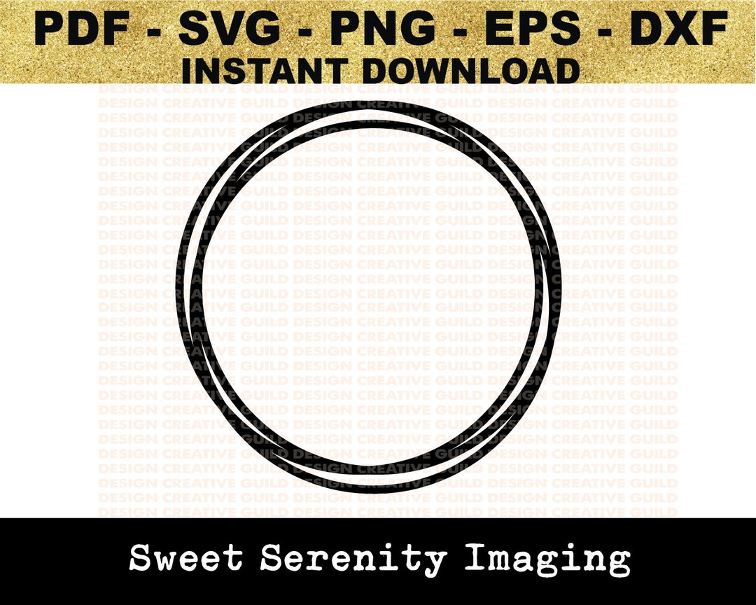 Buy EDITABLE Layered Circle Frame SVG Png Laser Glowforge Engrave Clip ...
