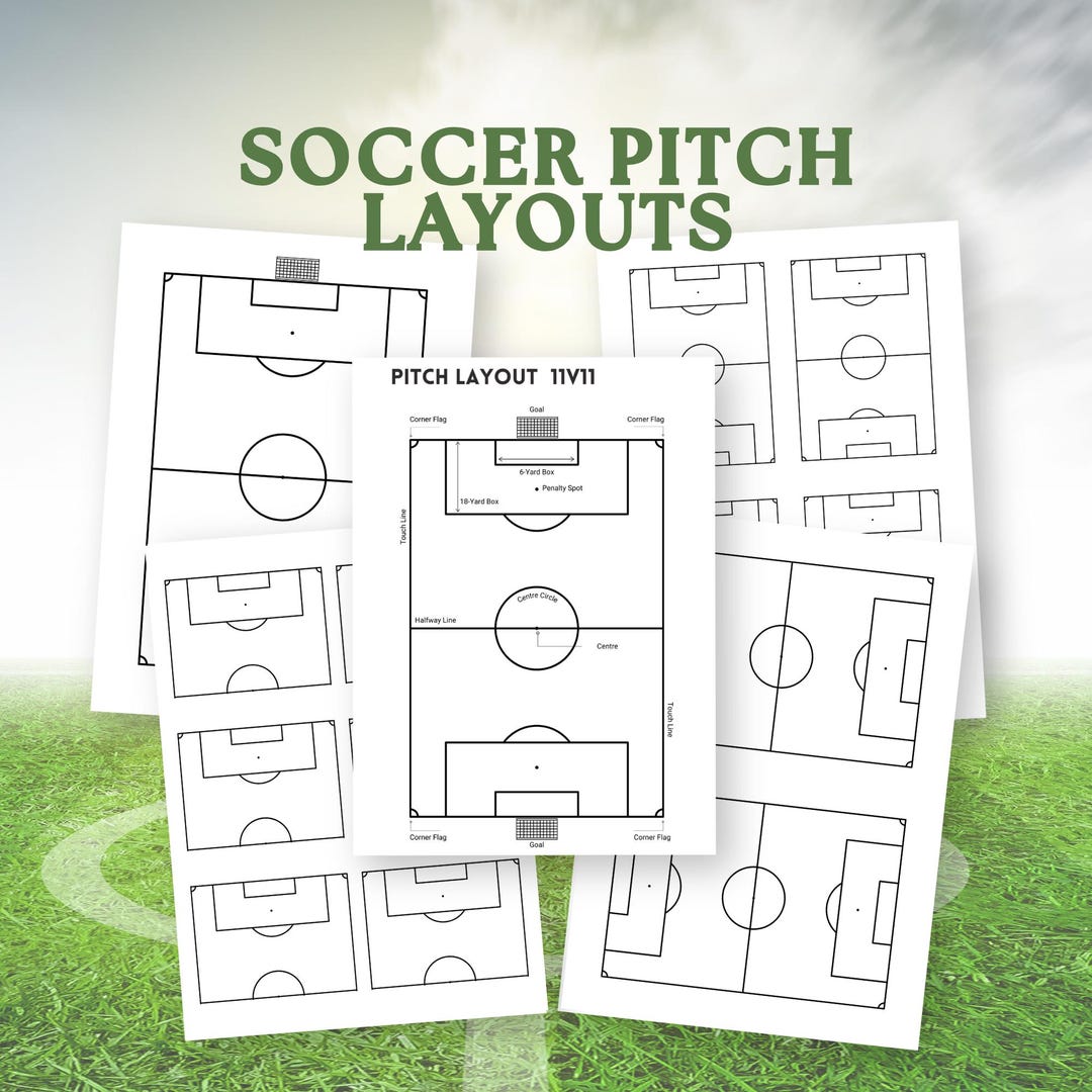 Soccer Pitch Layouts Printable; Football Coaching Planner, Various ...