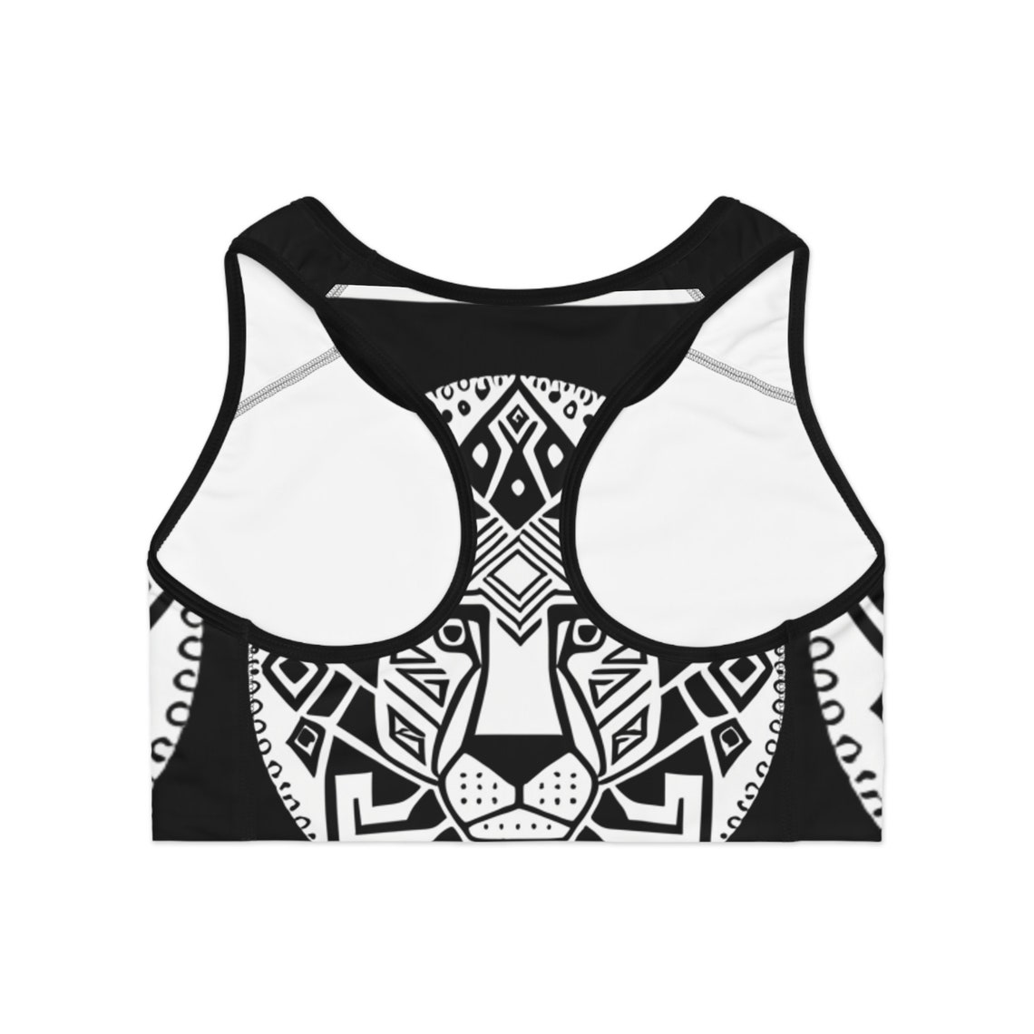 Lioness Pride Series 7: African Lioness in Black and White Sports Bra ...