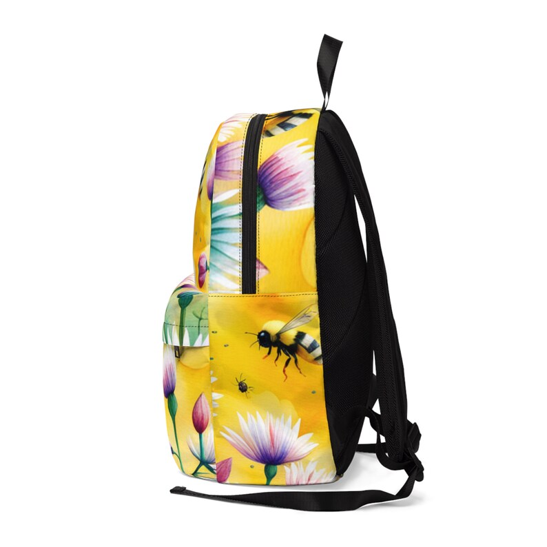 Watercolor Bumblebee & Daisies Backpack | Floral Nature-inspired ...