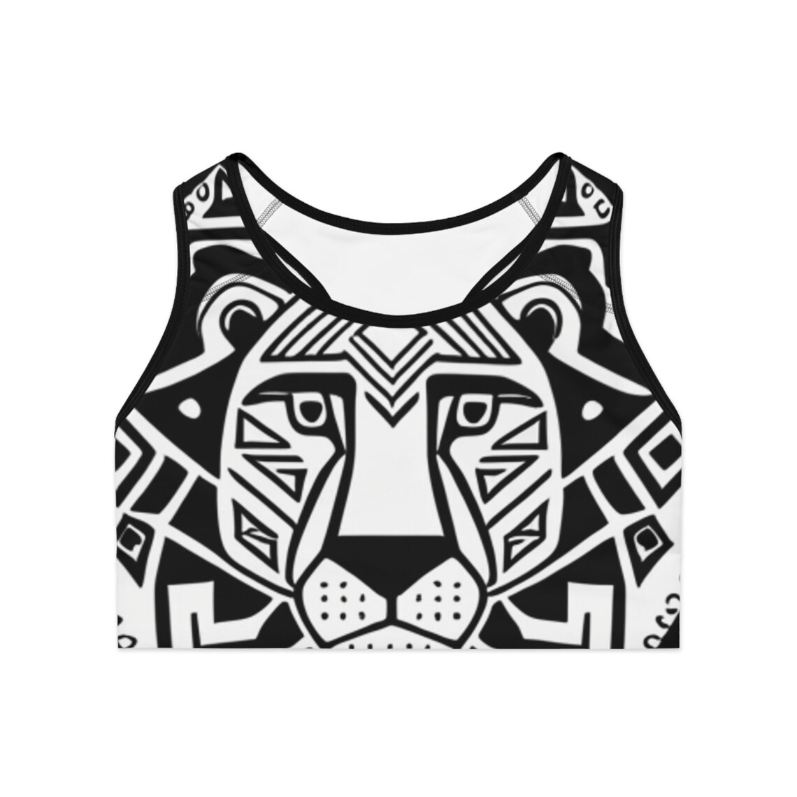 Lioness Pride Series 7: African Lioness in Black and White Sports Bra ...