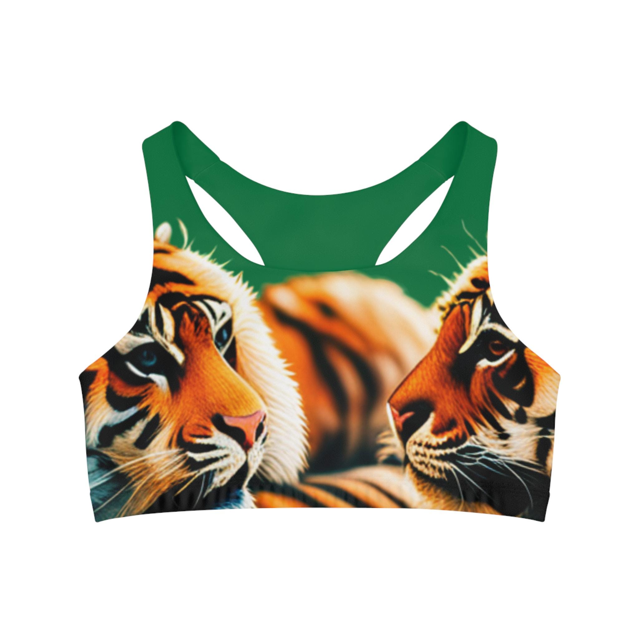 Tiger Tango Sports Bra: Double the Roar, Double the Sass! Seamless ...