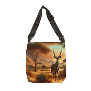 Wildlife Wonders Tote Bag Okapi and Kudu Design With Interior Zippered ...