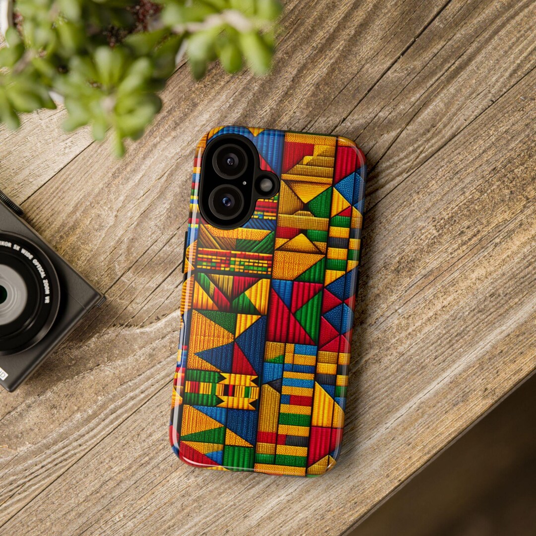 Vibrant African Kente Cloth Phone Case - Bold, Colorful & Cultural ...
