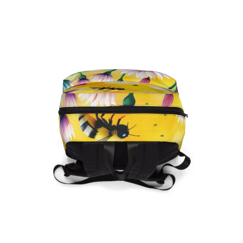 Watercolor Bumblebee & Daisies Backpack | Floral Nature-inspired ...