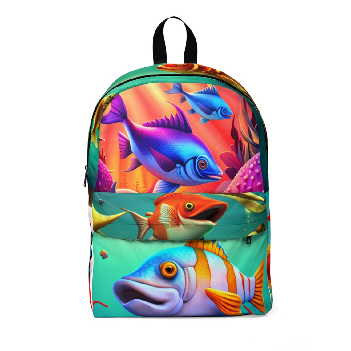 Fin-tastic Fish Frenzy Backpack: Hooked on Style! Unisex Classic ...