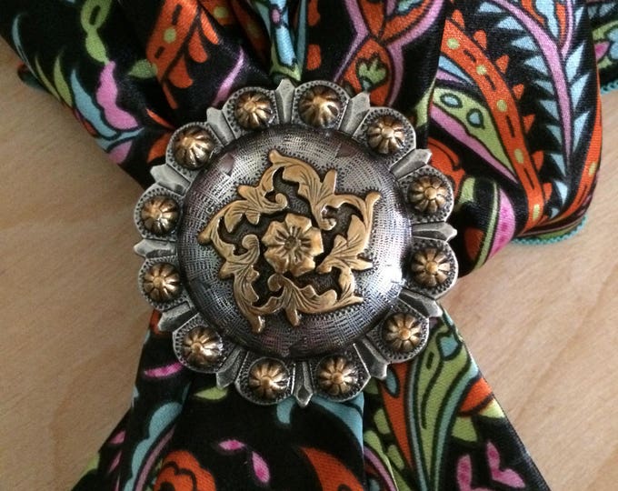 Gold Flower Wild Rag Scarf Slide - Etsy