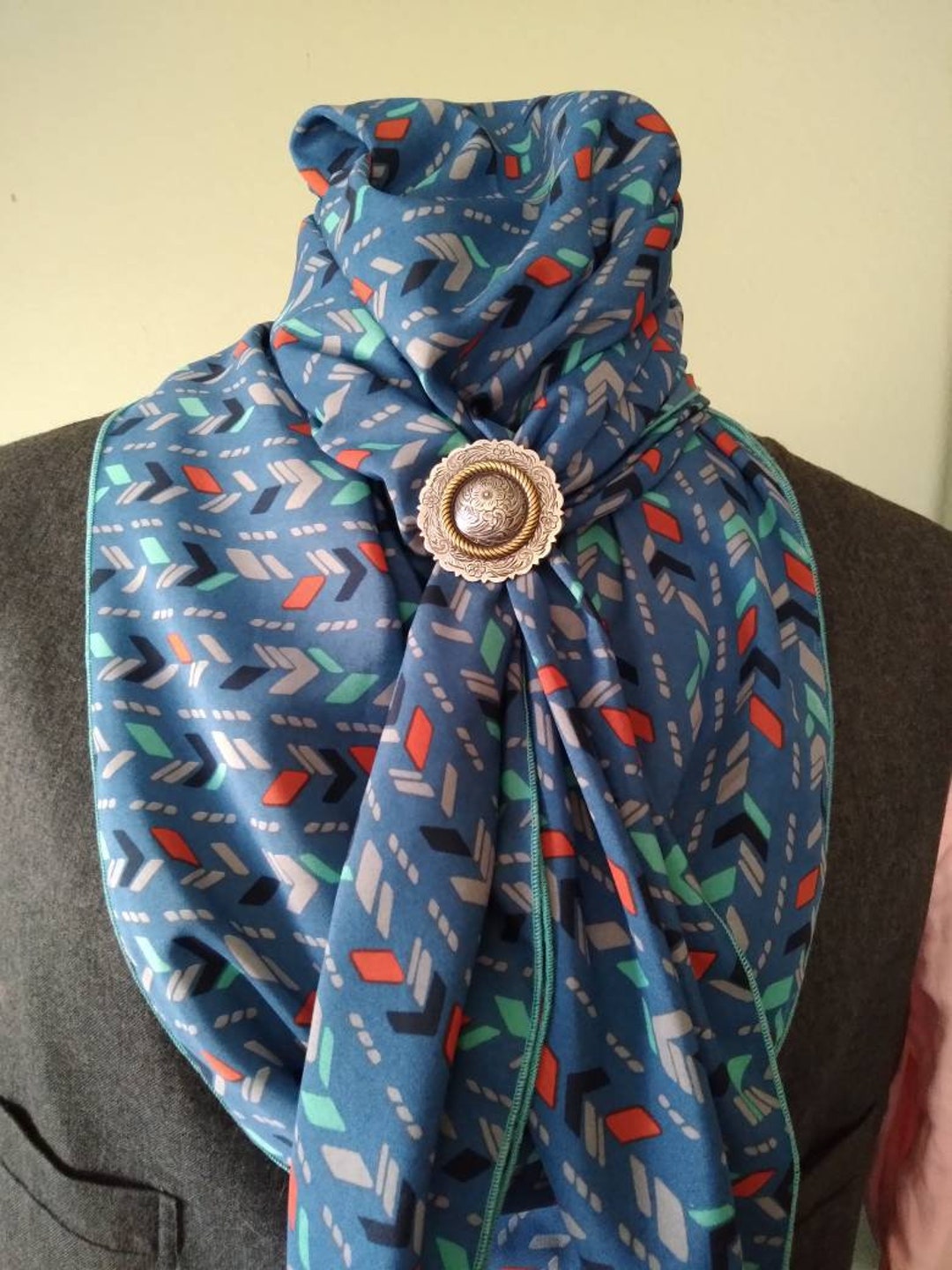 Blue Arrow Cowboy Buckaroo Wild Rag by Mann Creek Wild Rags - Etsy