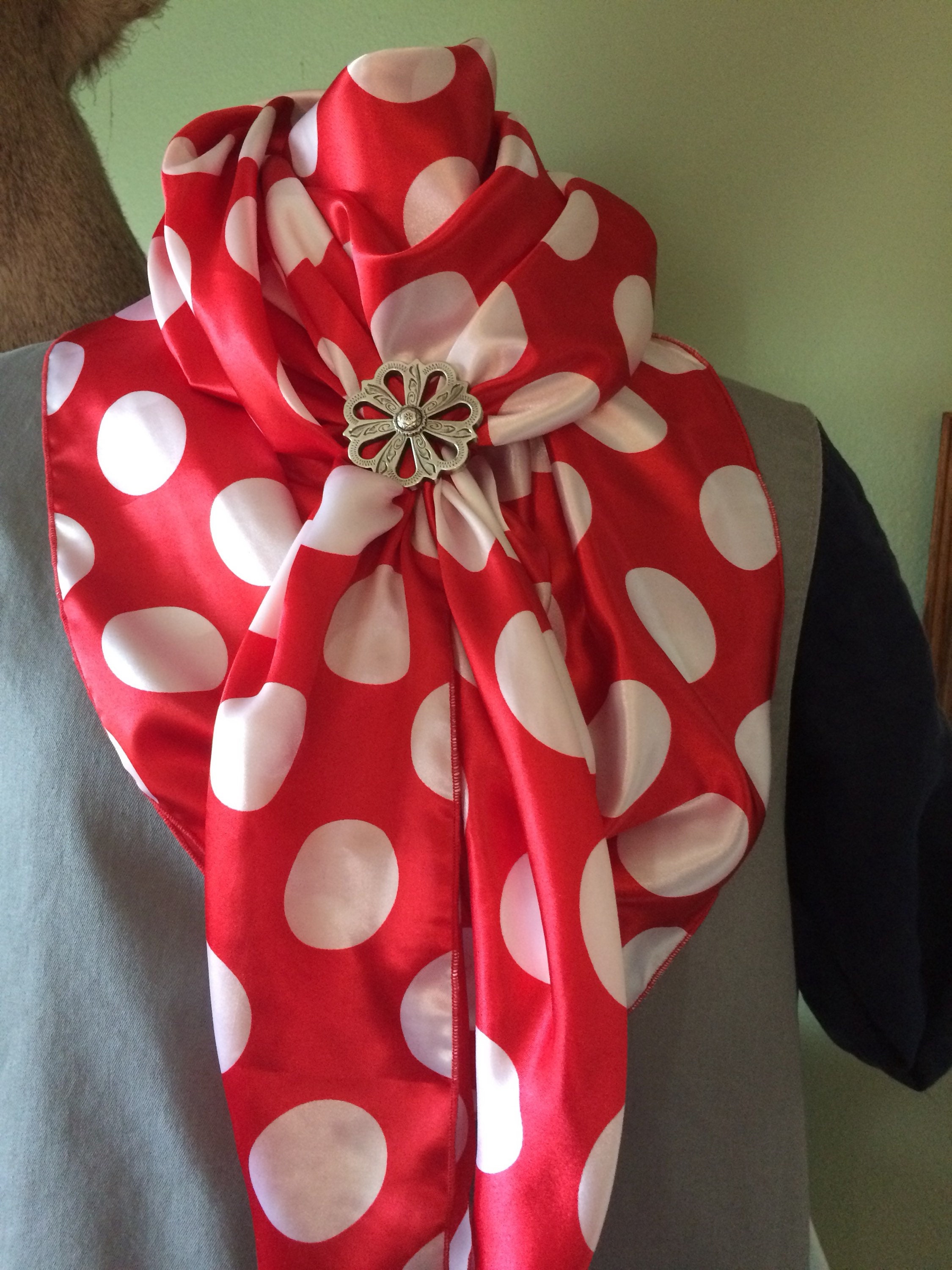 Red Polka Dot Cowboy Buckaroo Wild Rag by Mann Creek Wild Rags - Etsy