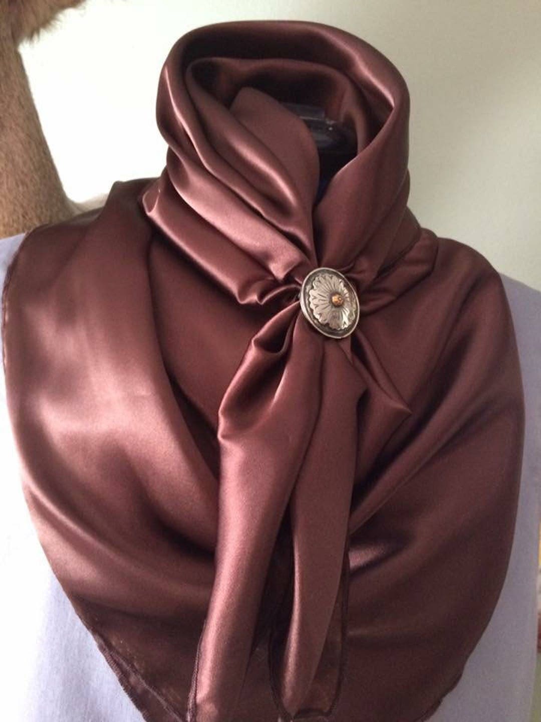 Brown Cowboy Buckaroo Wild Rag by Mann Creek Wild Rags - Etsy