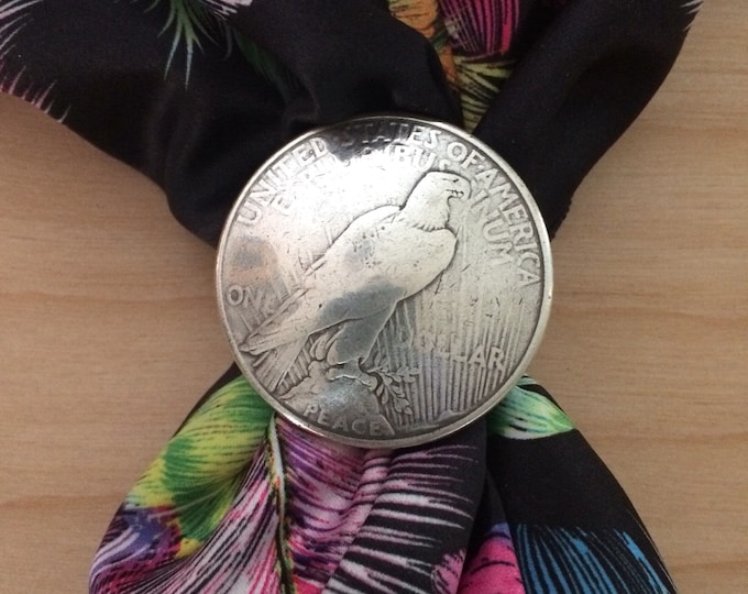 Eagle Peace Dollar Wild Rag Scarf Slide - Etsy
