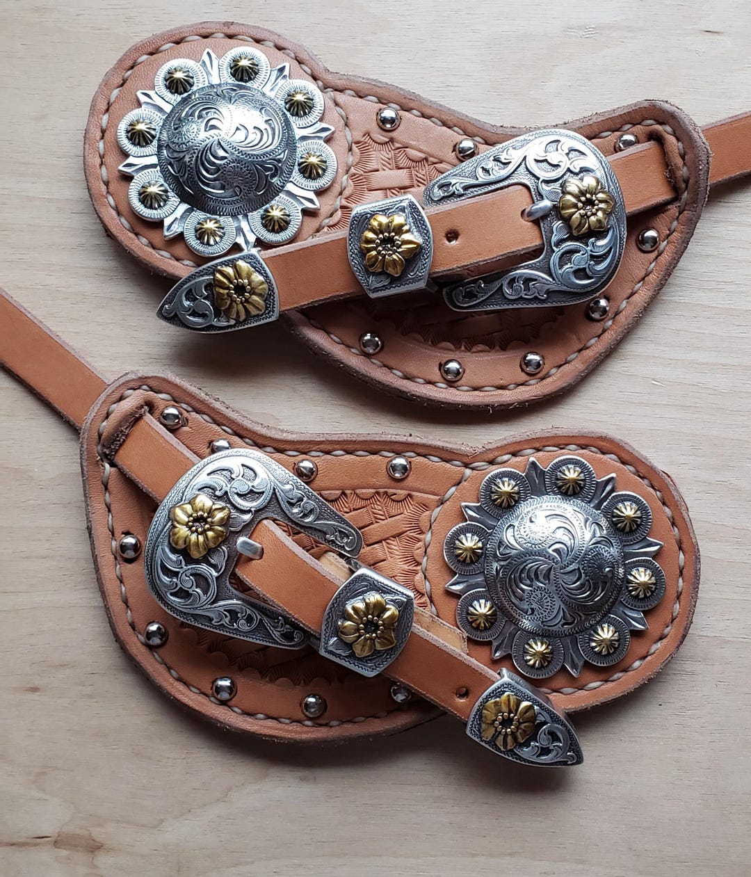 Pico Berry Basket Stamped Spur Straps - Etsy