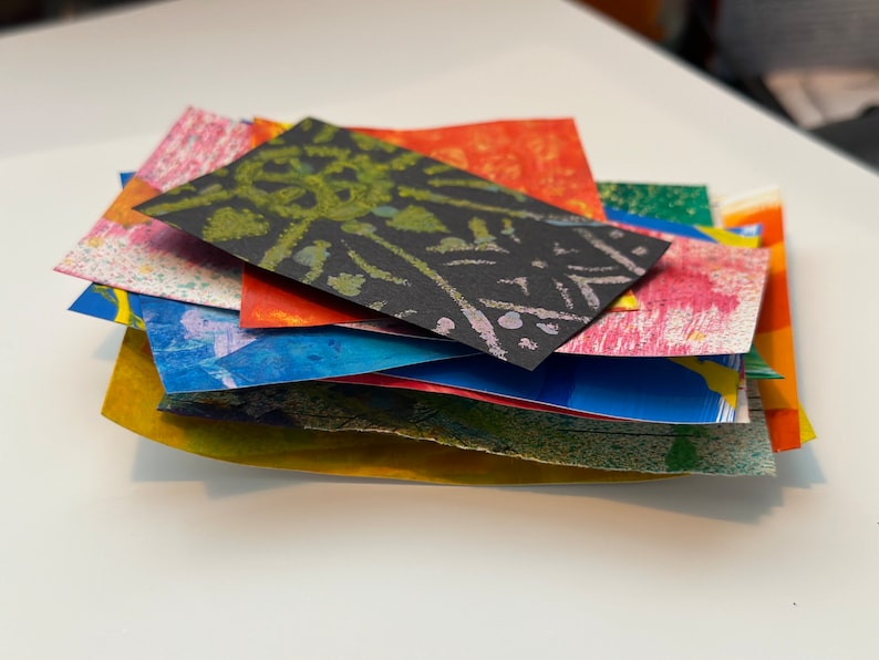 Hand Painted Collage Papers - Etsy