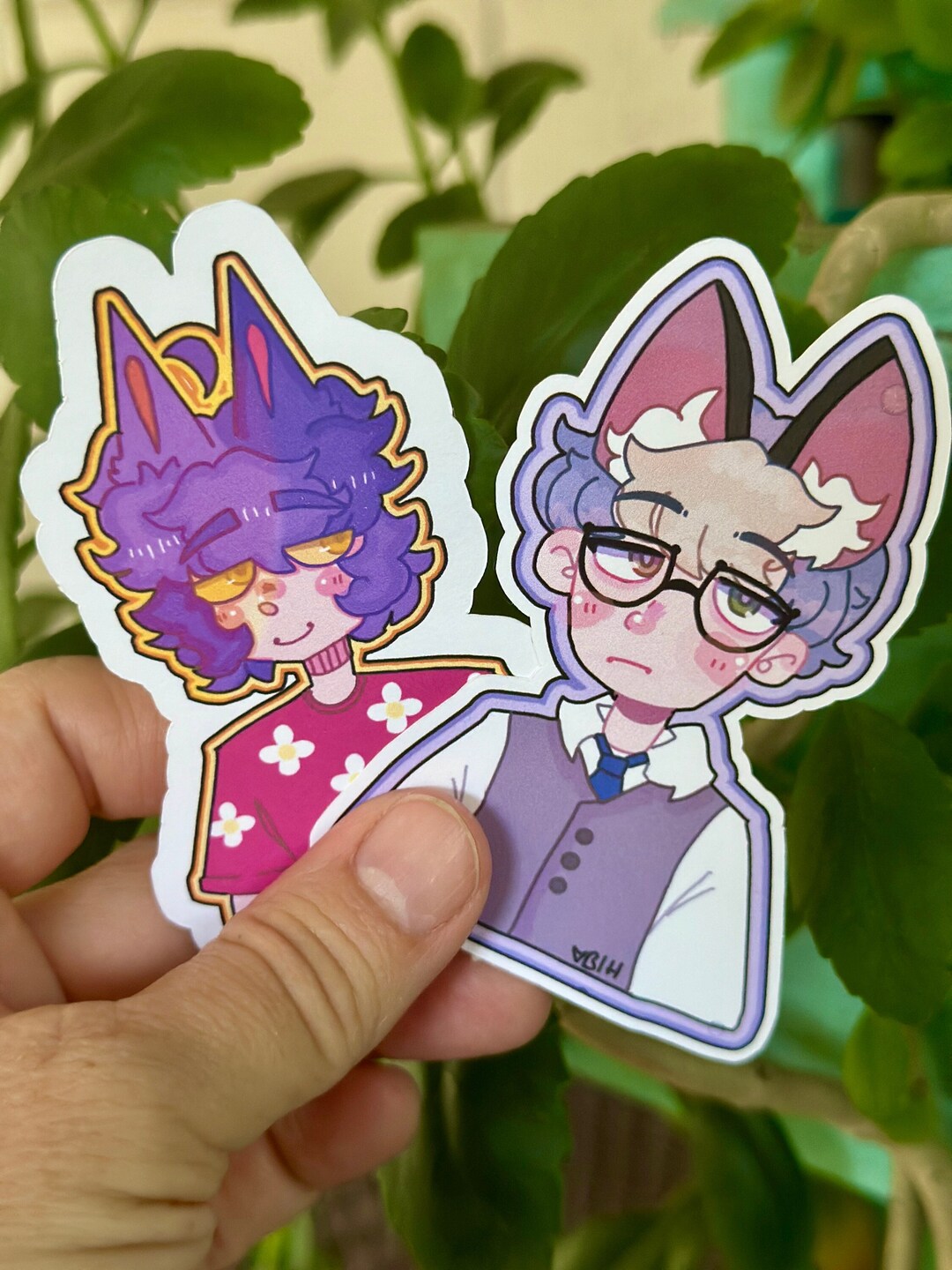 ACNH Cats Bob and Raymond Sticker Set - Etsy