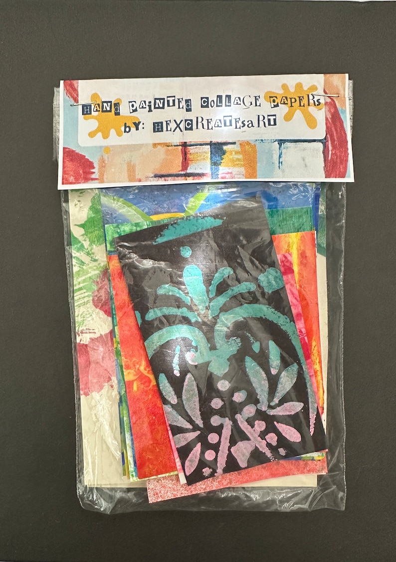Hand Painted Collage Papers - Etsy