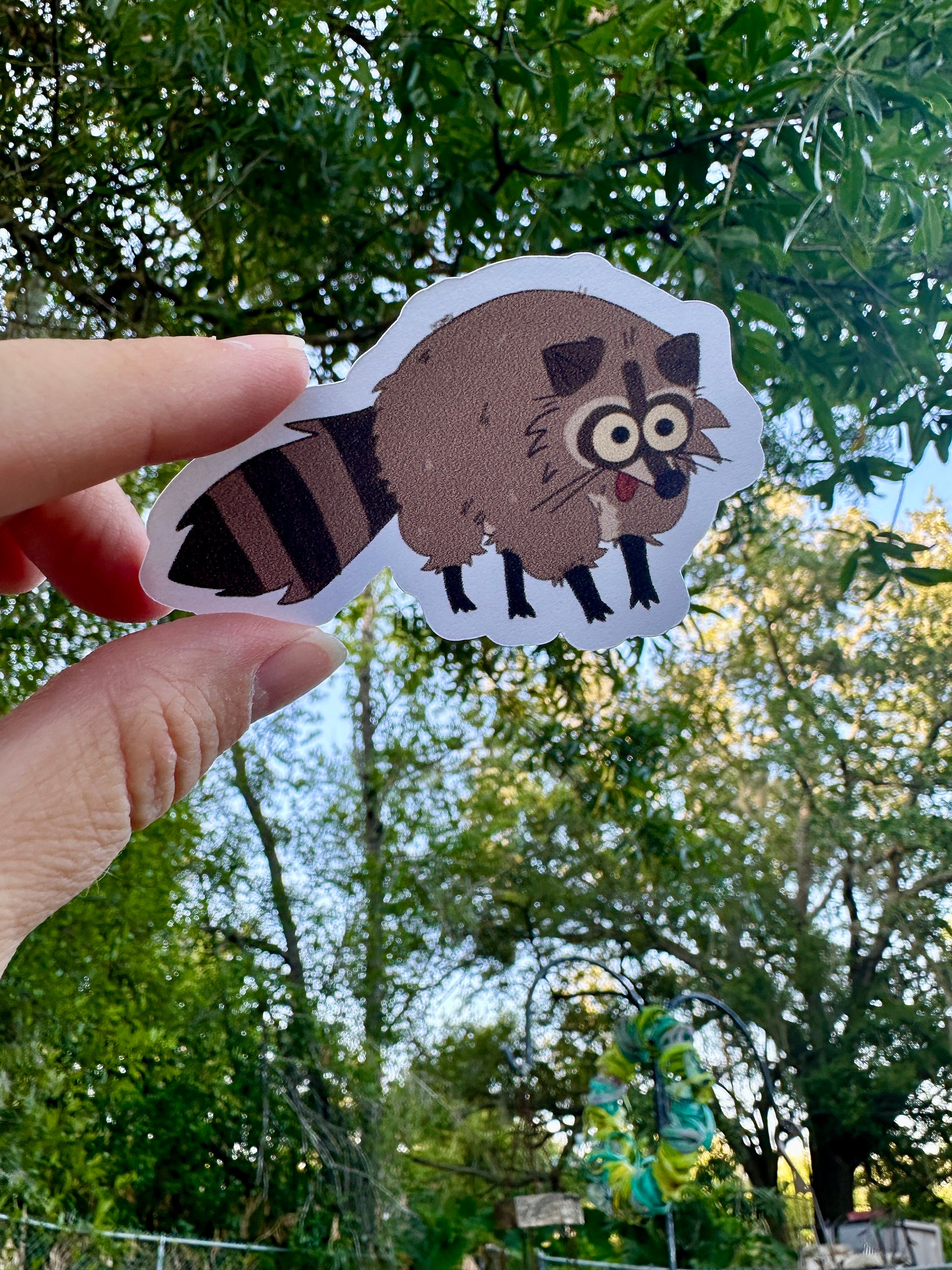 Goofy Raccoon Sticker - Etsy