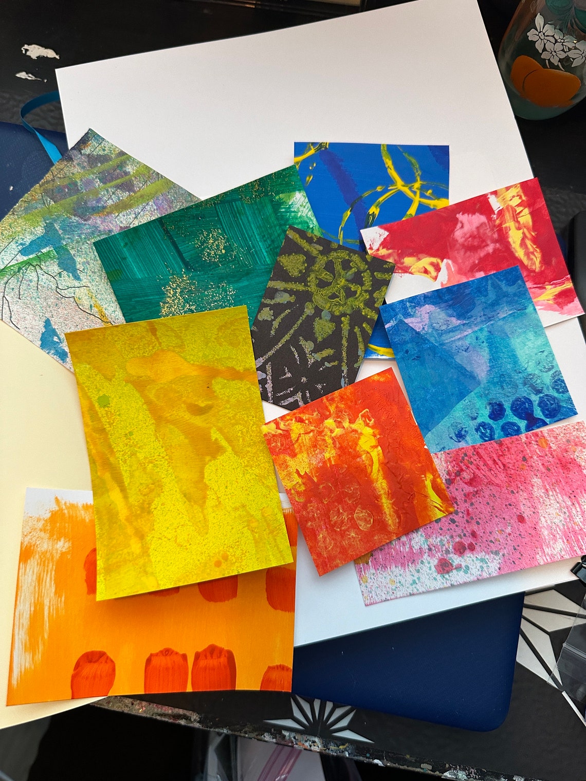 Hand Painted Collage Papers - Etsy