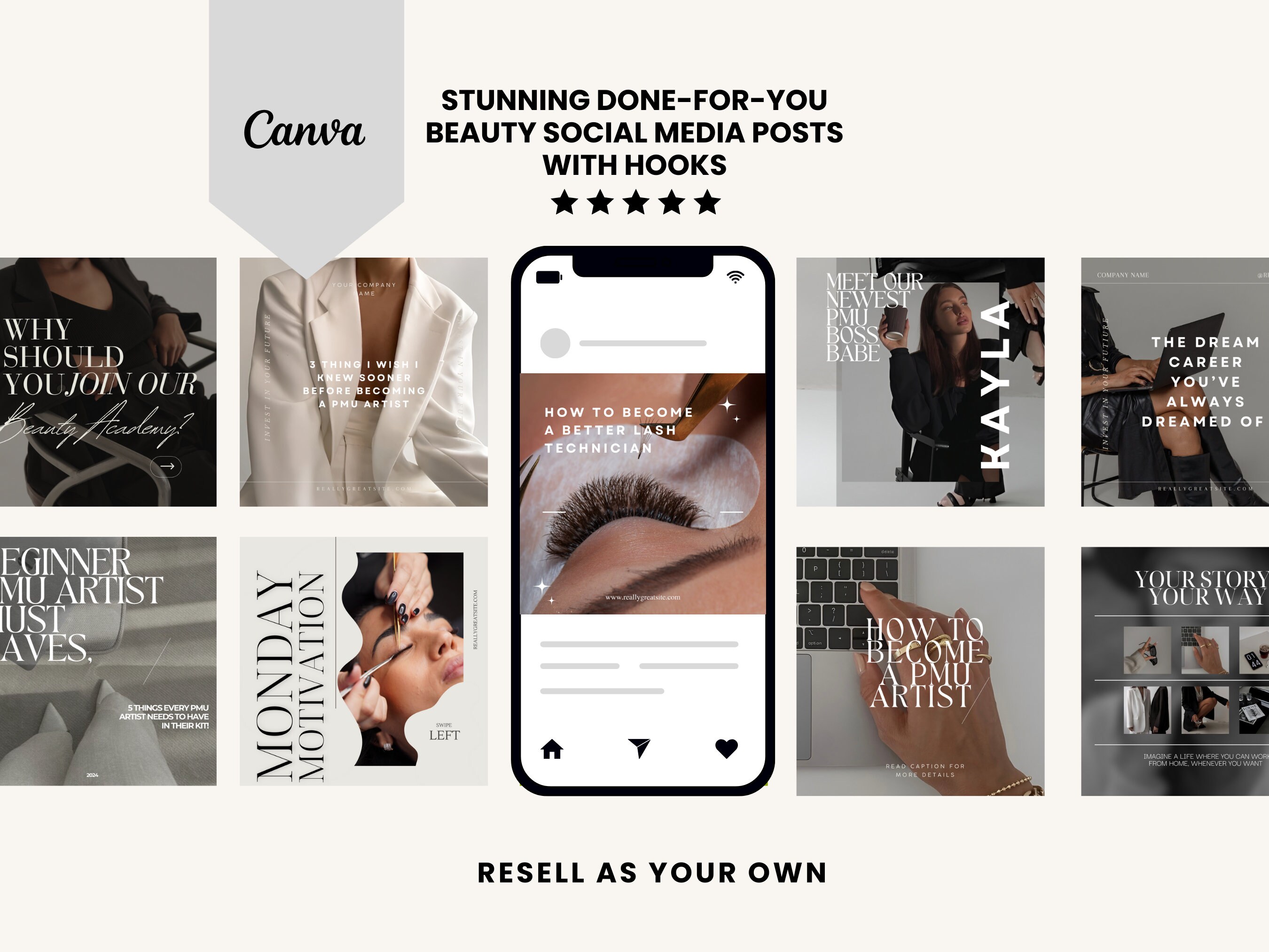 Ultimate PMU Beauty Social Media Posts for Brow Artists, Lash Techs ...