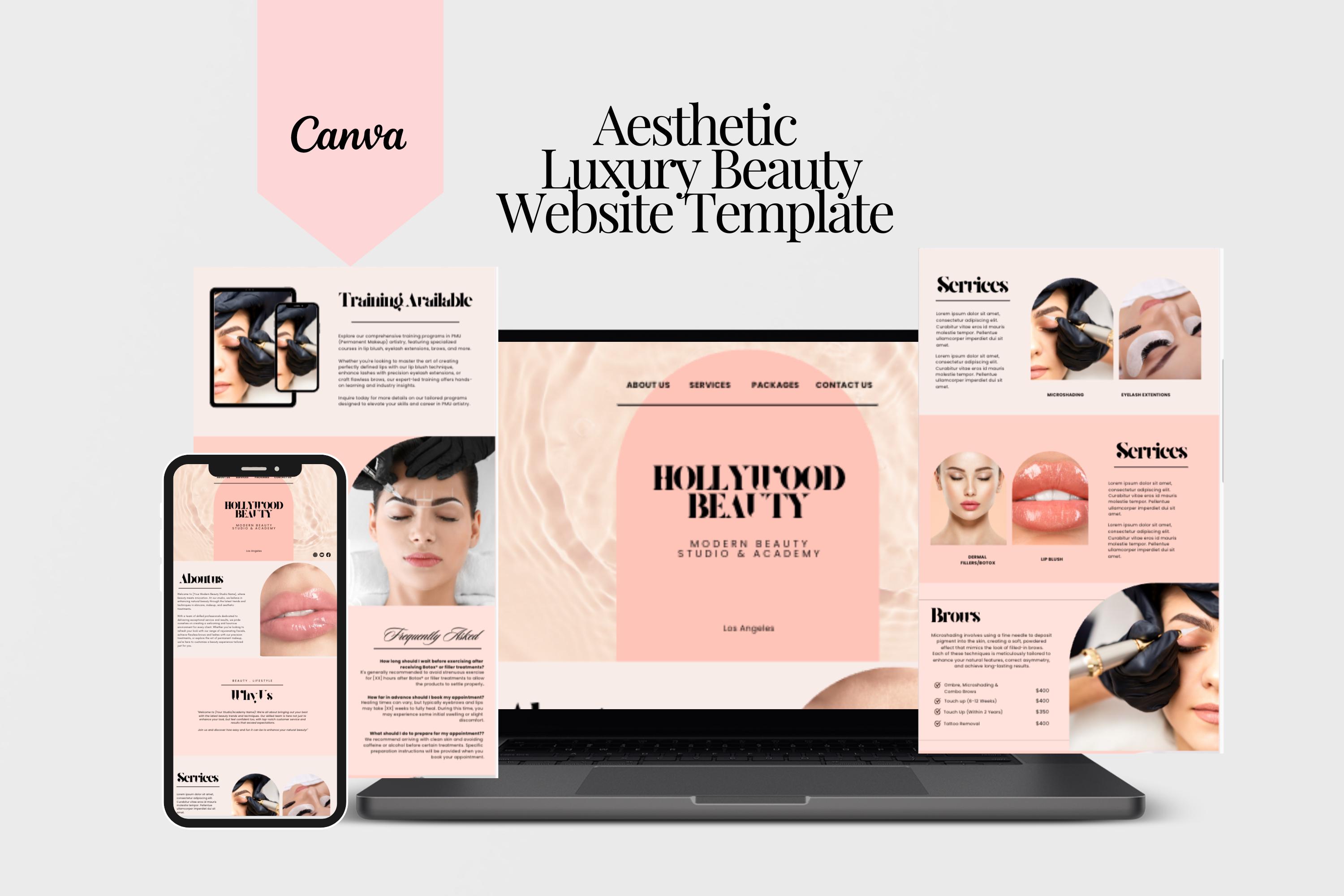 The Ultimate Beauty Website Template for Lip Blush & Lash Techs ...